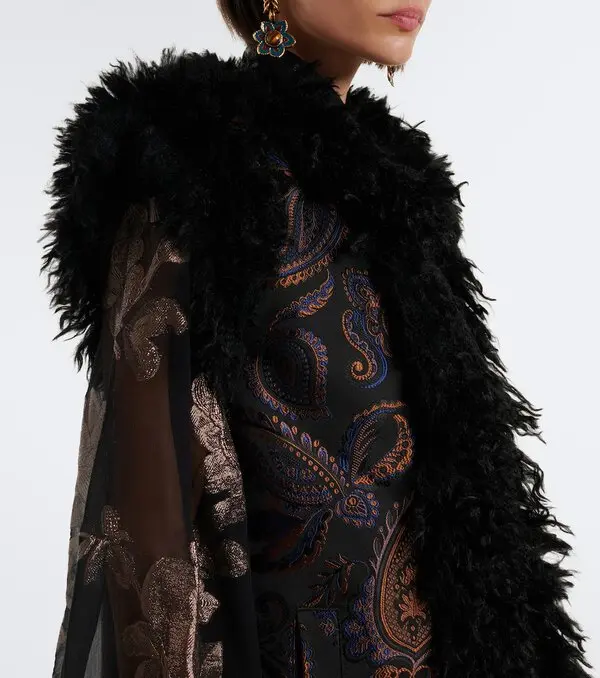 Etro Fringed Paisley Jacquard Vest