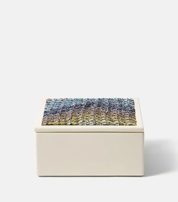 Missoni Salina Lamé-trimmed Wooden Box - Multicoloured