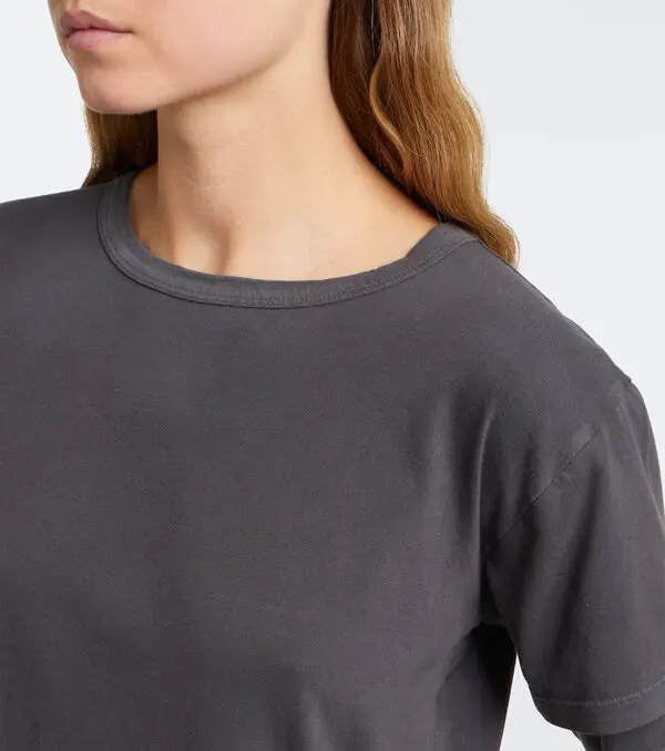 LESET Margo Layered Cotton Jersey T-shirt - Grey