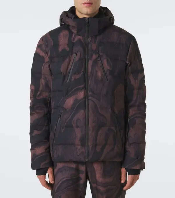 Aztech Mountain Nuke Printed Hooded Down Ski Jacket