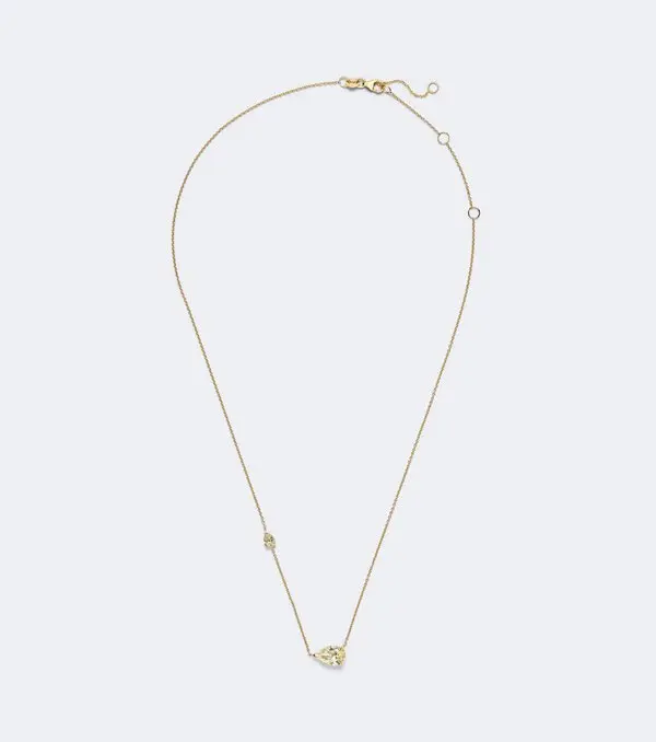 Shay Jewelry Petite East West Fancy 18kt Pendant Necklace With Diamonds - Gold
