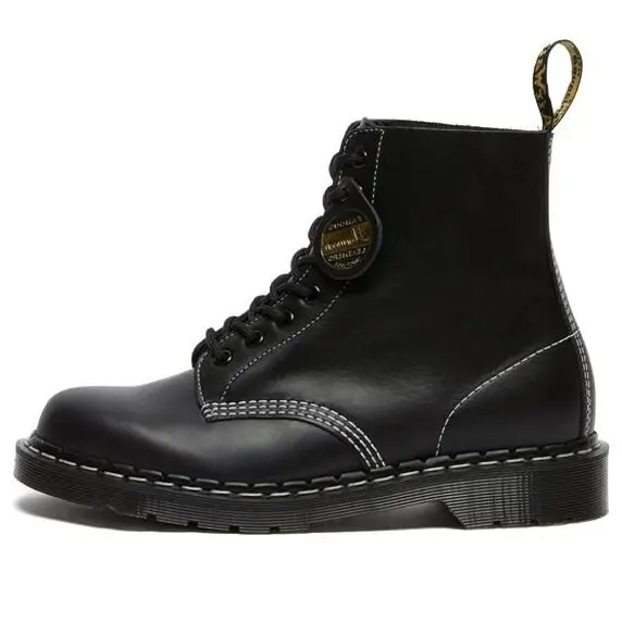 Dr. Martens 1460 Pascal Made In England Cavalier Leather Lace Up Boots 'black Cavalier