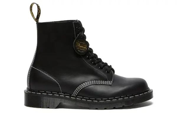 Dr. Martens 1460 Pascal Made In England Cavalier Leather Lace Up Boots 'black Cavalier