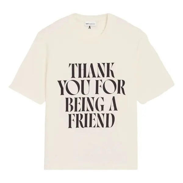 AMI Paris Short Sleeve T-shirt 'ivory - White