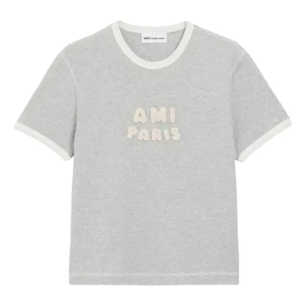 AMI Paris Short Sleeve T-shirt - Gray