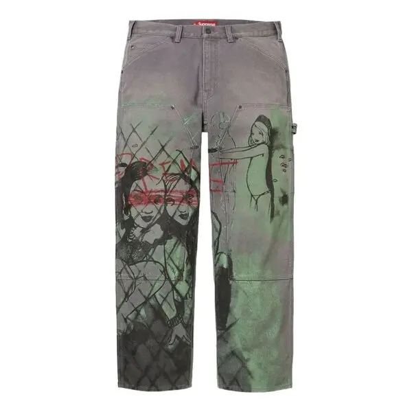 Supreme Fw26 X Rita Ackermann Double Knee Painter Pant - Grey