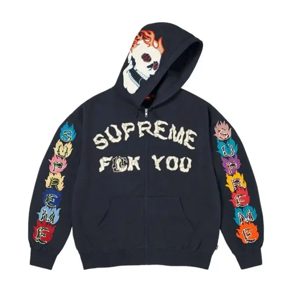 Supreme Fw26 F**k You Zip Up Hooded Sweatshirt