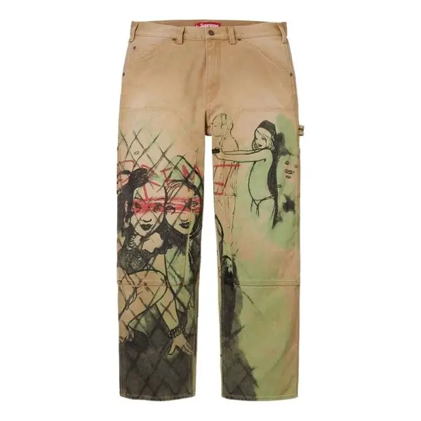 Supreme Fw26 X Rita Ackermann Double Knee Painter Pant - Tan