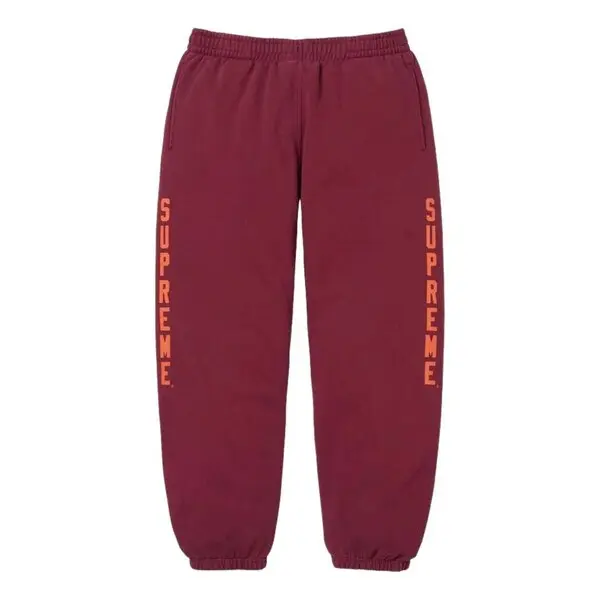 Supreme Fw26 Washed Logo Sweatpant - Cardinal
