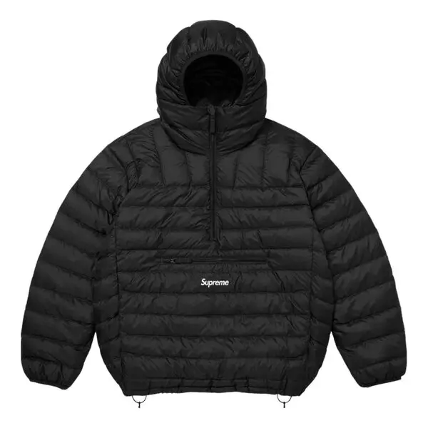 Supreme Fw26 Micro Down Half Zip Hooded Pullover - Black