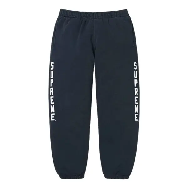 Supreme Fw26 Washed Logo Sweatpant - Navy