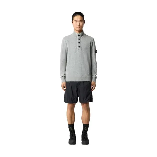 Stone Island Half Zip Up Knitwear - Gray
