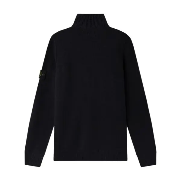 Stone Island Half Zip Up Knitwear - Black