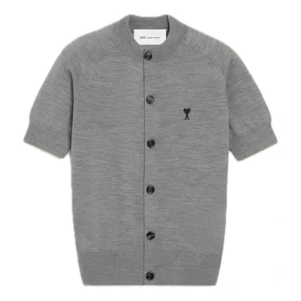 AMI Paris Short Sleeve Cardigan