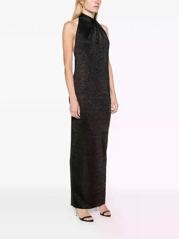 Balmain Halterneck Lurex Maxi Dress
