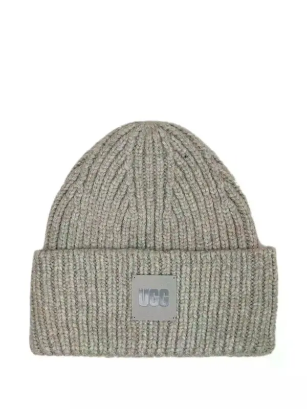 GHOUD VENICE Logo-patch Ribbed Beanie Hat