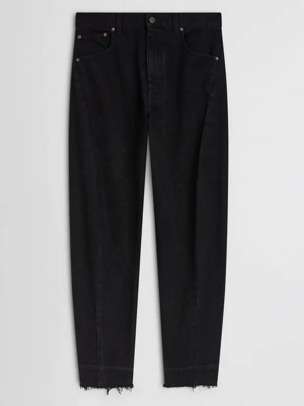 Phoebe Philo Fringed Straight Jeans - Black