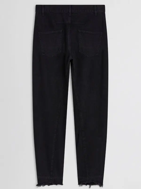 Phoebe Philo Fringed Straight Jeans - Black