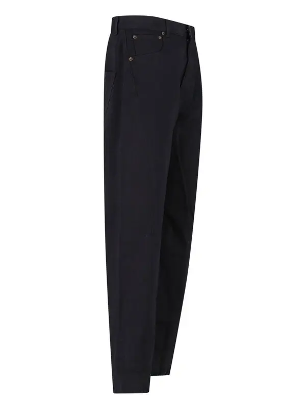 Phoebe Philo Fringed Straight Jeans - Black