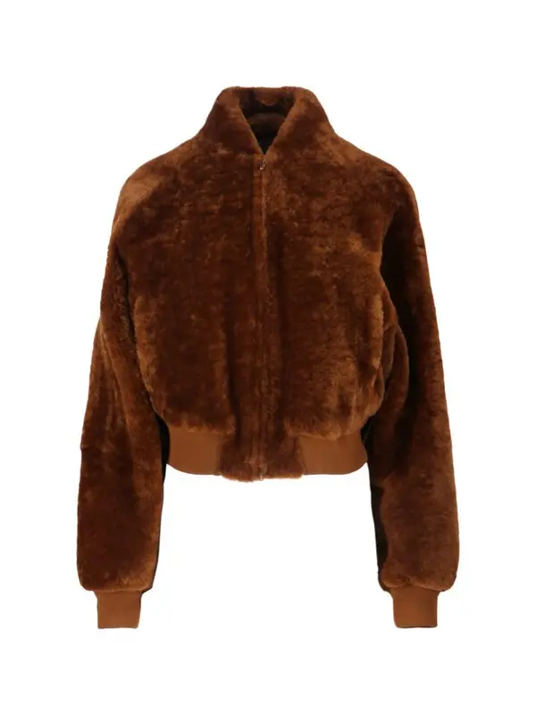 Phoebe Philo Super Soft" Bomber Jacket - Brown