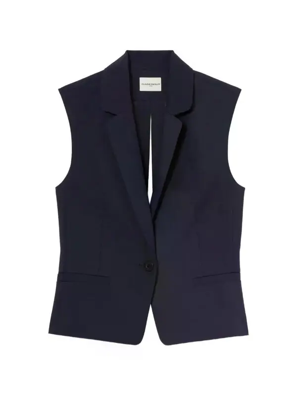 Claudie Pierlot Sleeveless Back-tie Blazer - Blue