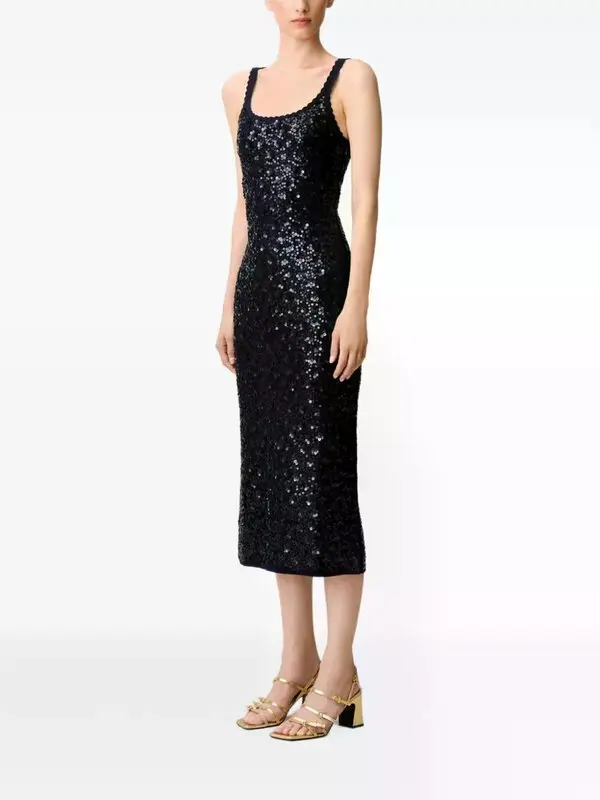 Claudie Pierlot Long Sequinned Knitted Dress