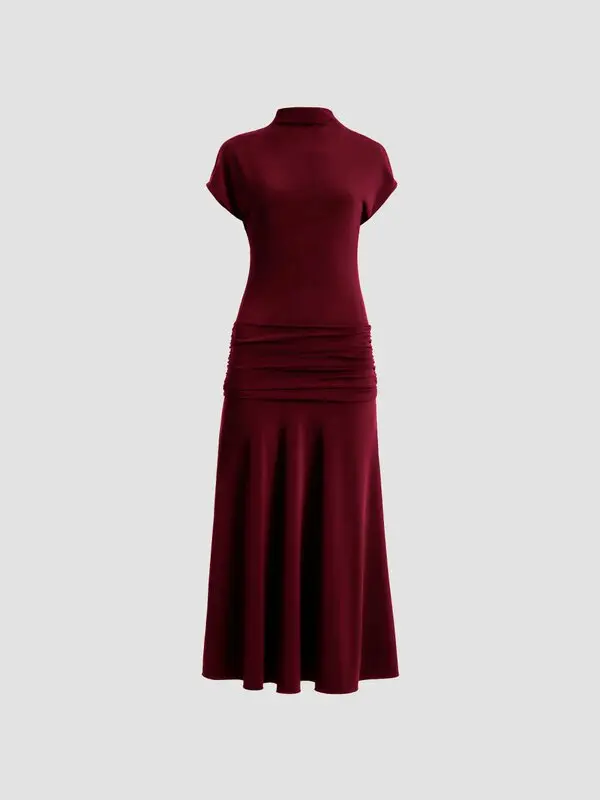 Santorelli Kardi Jersey Midi Dress - Wine