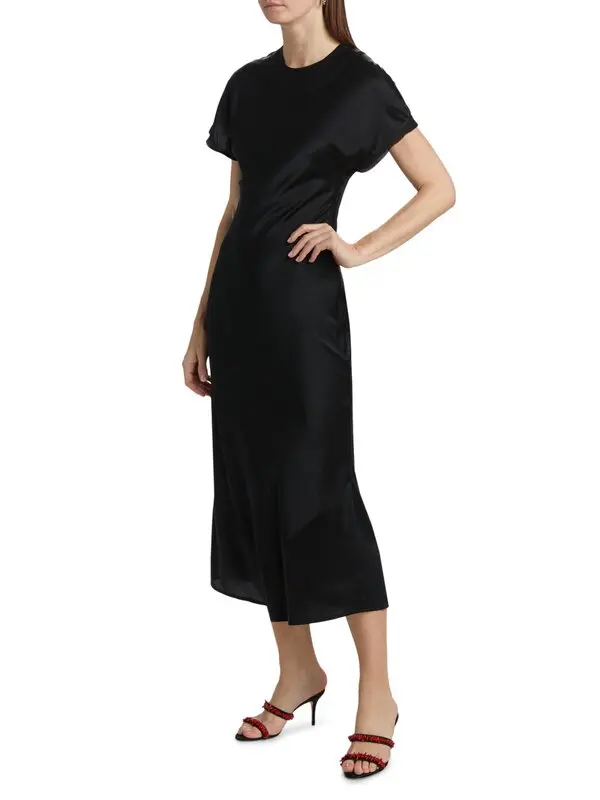 MARIA CHER Chiclana Dakota Silk A-line Midi-dress