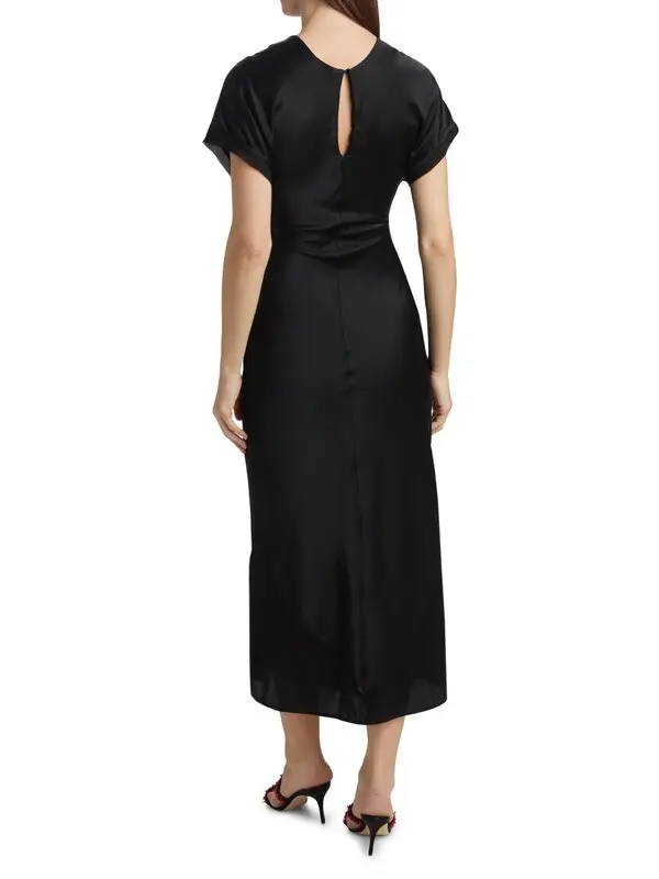 MARIA CHER Chiclana Dakota Silk A-line Midi-dress