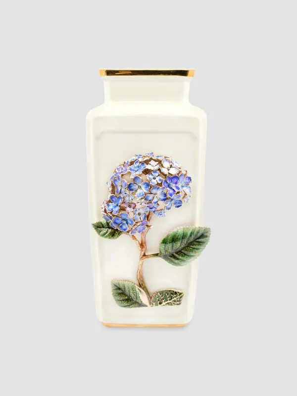 JAY STRONGWATER Hydrangea Isolde 14k Yellow Gold Vase - Flora