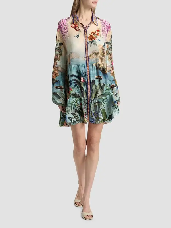 Camilla Bodram Botanicals Tiered Shirtdress