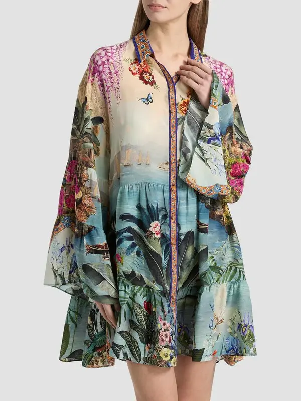 Camilla Bodram Botanicals Tiered Shirtdress