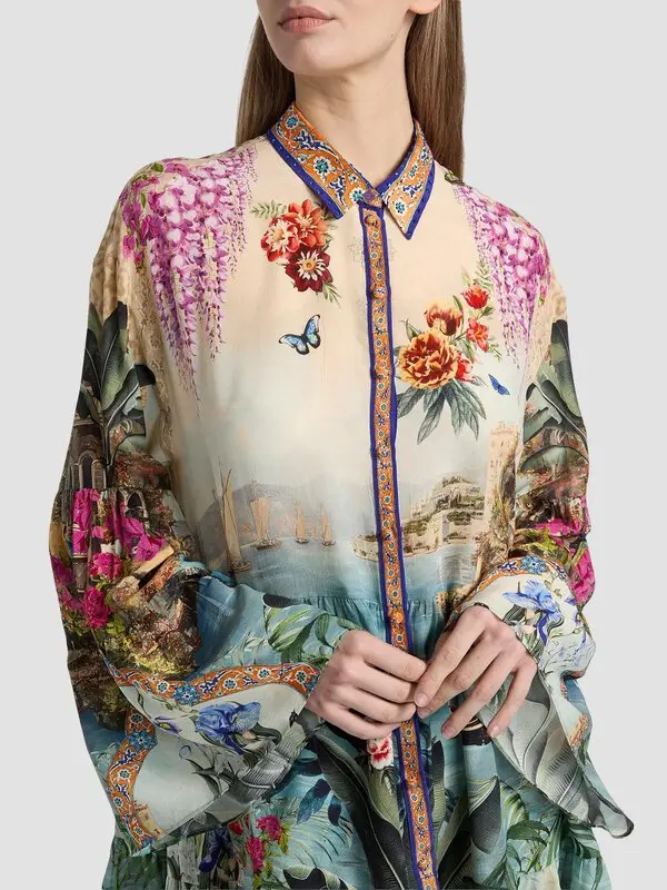 Camilla Bodram Botanicals Tiered Shirtdress