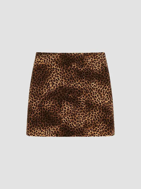 Max Mara Printed Velvet Mini Skirt
