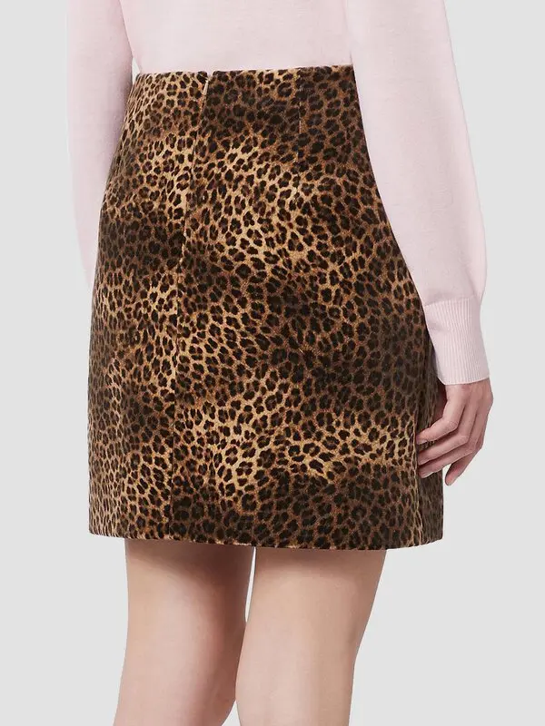 Max Mara Printed Velvet Mini Skirt