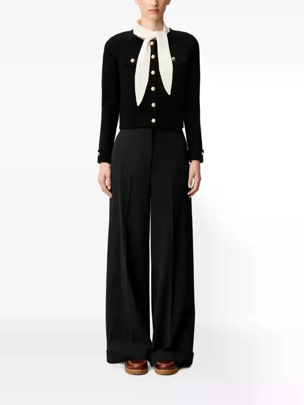 Claudie Pierlot High-waisted Wide-leg Trousers