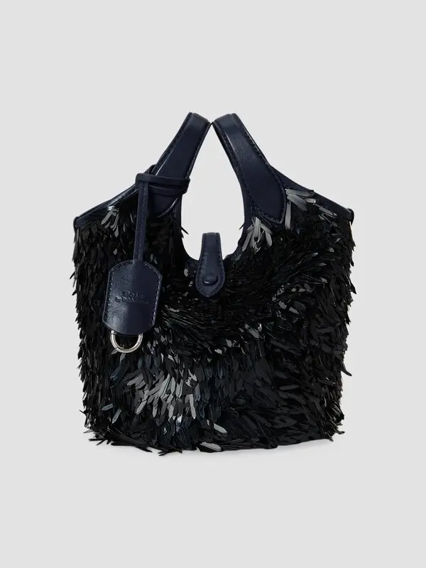 Polo Ralph Lauren Polo Play Mini Spike Sequins Crossbody Bag - Deep Iris