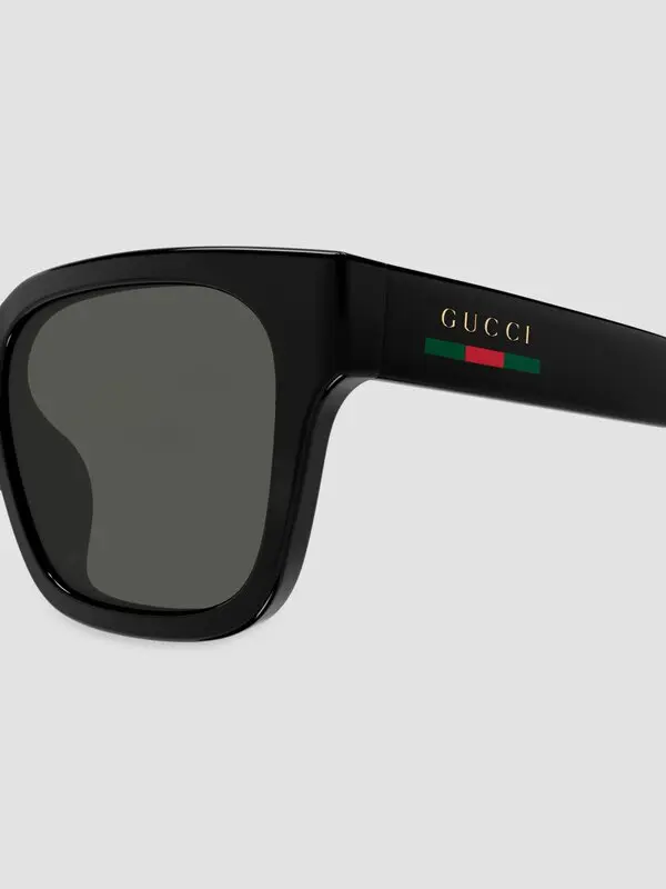 Gucci Lines 55mm Squared Sunglasses