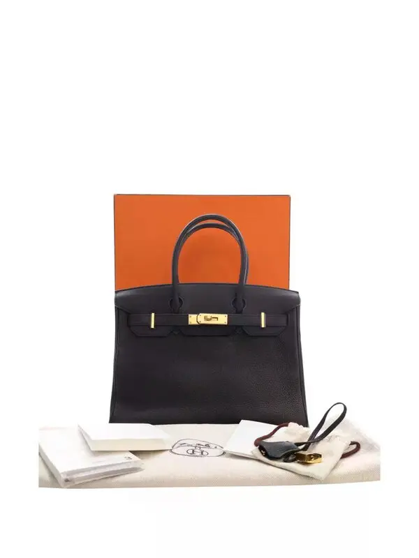 Hermès 2021 Togo Swift And Toile 3 In 1 Birkin Retourne 30 Handbag - Black