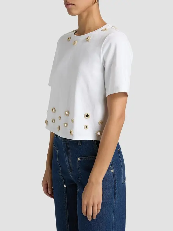 Cinq À Sept Bessy Crochet Mirrors T-shirt