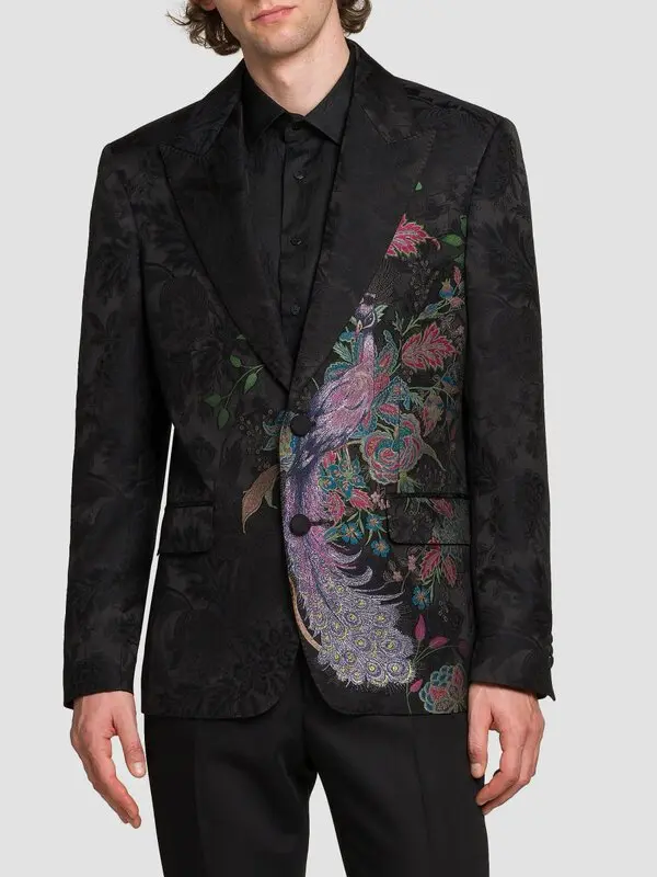 Etro Peacock Wool Blend Blazer