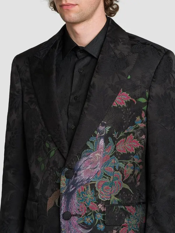 Etro Peacock Wool Blend Blazer