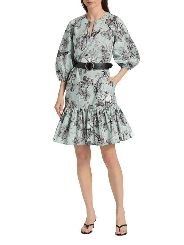 MAISON COMMON Safari Print Cotton Minidress