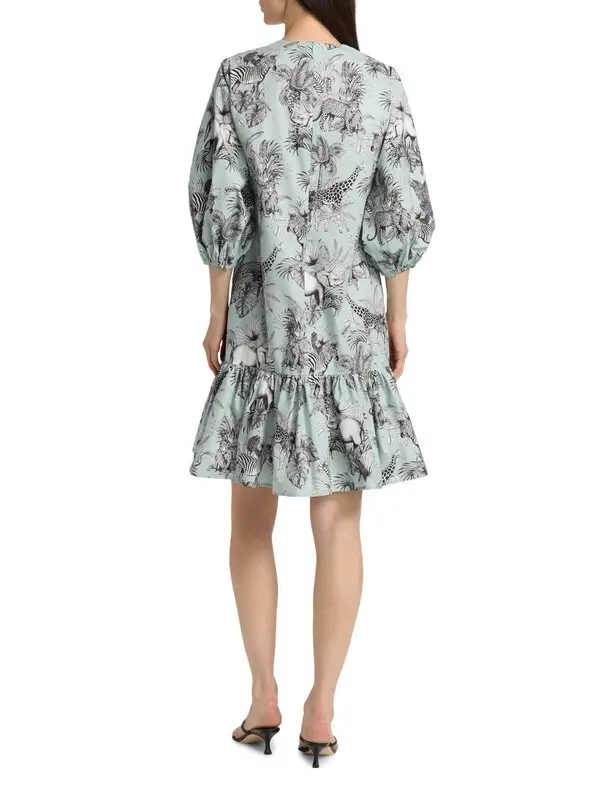 MAISON COMMON Safari Print Cotton Minidress