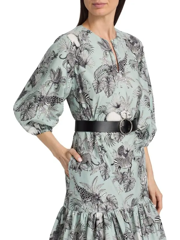 MAISON COMMON Safari Print Cotton Minidress