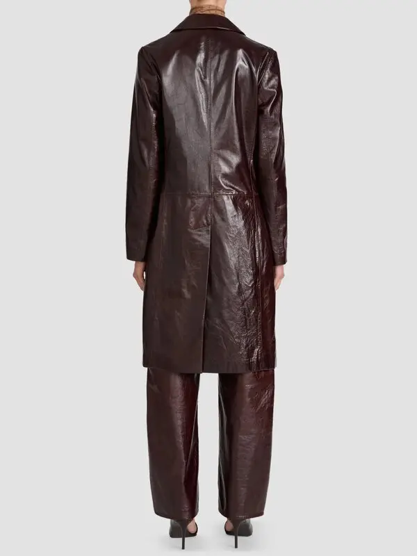 FRAME The Veda Leather Trench​ Coat