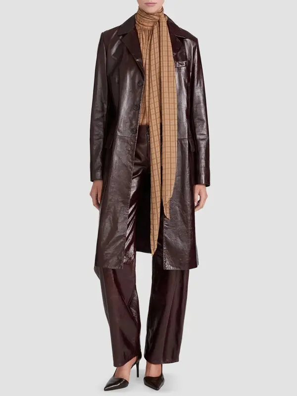 FRAME The Veda Leather Trench​ Coat