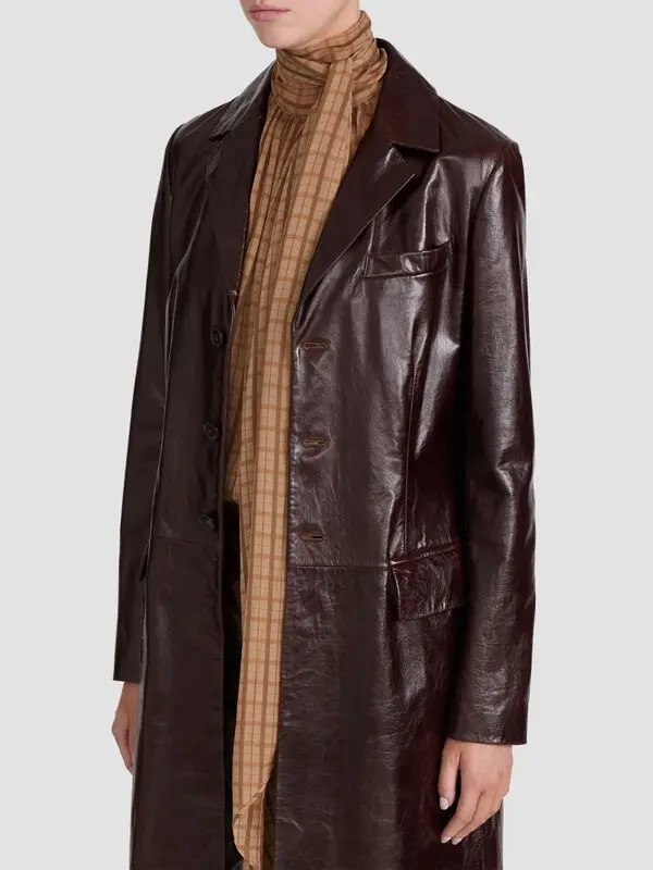 FRAME The Veda Leather Trench​ Coat
