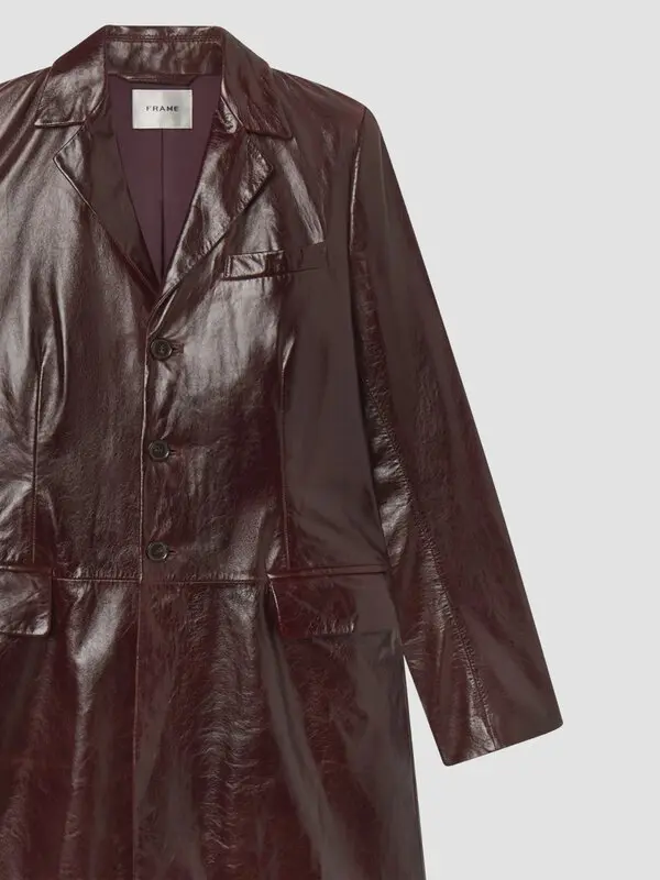 FRAME The Veda Leather Trench​ Coat