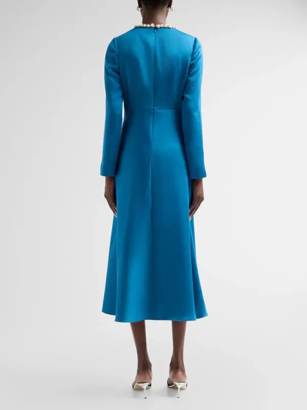 Rickie Freeman For Teri Jon Crepe Cocktail Midi Dress